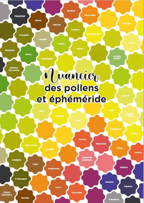 Nuancier des pollens et éphéméride - fiche A4